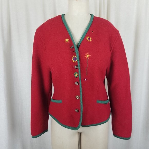 geiger | Jackets & Coats | Geiger Austria Boiled Wool Embroidered ...